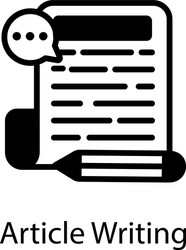 Article writing Royalty Free Vector Image - VectorStock