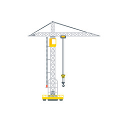 Assembly crawler crane side view Royalty Free Vector Image