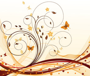 Vintage floral filigree design element Royalty Free Vector