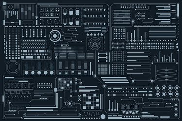 Hud futuristic hi tech digital frame element Vector Image