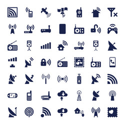 Wireless icons Royalty Free Vector Image - VectorStock