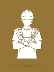 Labor icon day sign engineer graphic vect Vector Image