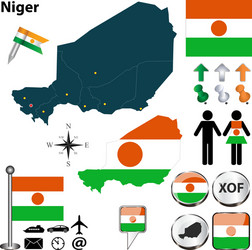 Map with national flag Royalty Free Vector Image