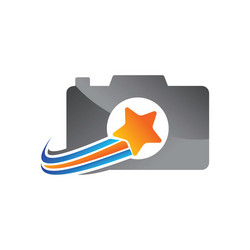 Star cctv camera logo design template concept Vector Image