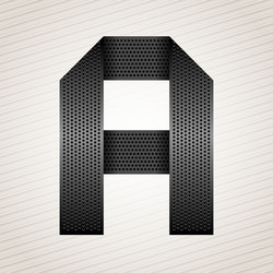 Letter metal ribbon - d Royalty Free Vector Image