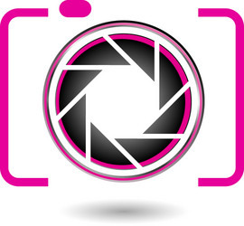 Pixel art camera logo icon design Royalty Free Vector Image