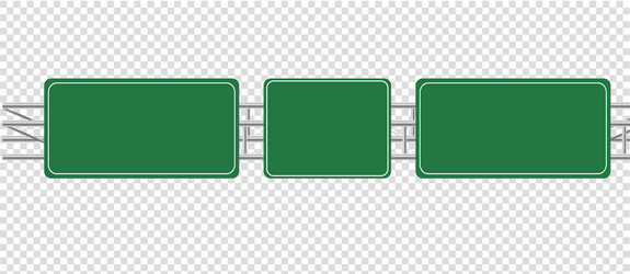 Blank street sign isolated transparent background Vector Image