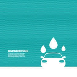Car wash sign icon automated teller water drop Vector Image