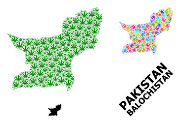 Simple geometric mosaic map of balochistan Vector Image