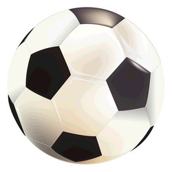 Flying soccer ball high quality Royalty Free Vector Image