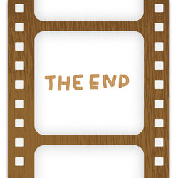 Old filmstrip movie ending frame Royalty Free Vector Image