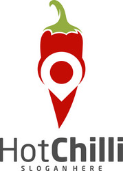Point chili logo design template red chili Vector Image