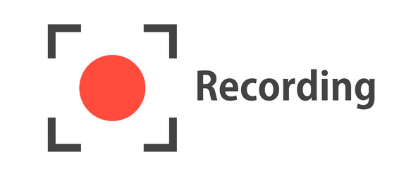 Modern recording icon or video recording Vector Image