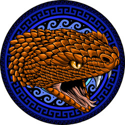 Snake head hand drawn design Royalty Free Vector Image