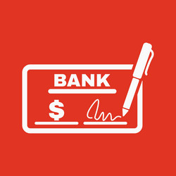 Check icon checkbook and cheque pay payment Vector Image
