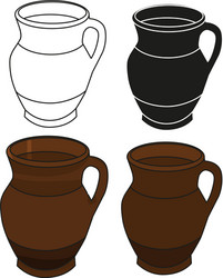 Isolated clay pot sketch Royalty Free Vector Image