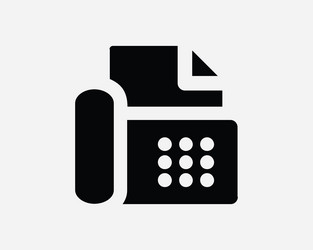 Fax machine icon office equipment printer phone Vector Image