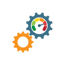 Productivity icon in flat style process strategy Vector Image