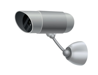 3d security camera realistic cctv cam Royalty Free Vector