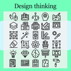 Design thinking filled Royalty Free Vector Image