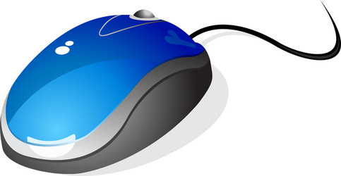 Blue computer mouse Royalty Free Vector Image - VectorStock