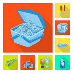 Design of texture and frozen sign Royalty Free Vector Image