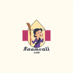Kaamvali mascot logo Royalty Free Vector Image