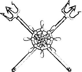 Trident devil fork Royalty Free Vector Image - VectorStock