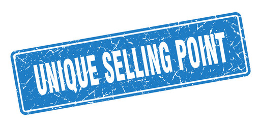 Unique selling point sticker unique selling point Vector Image