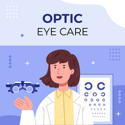 Flat design optometrist posts Royalty Free Vector Image