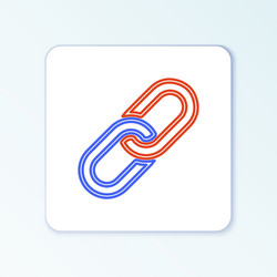 White chain link icon isolated on transparent Vector Image