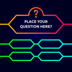Colorful quiz with options background template Vector Image