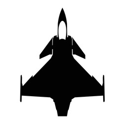 Gripen fighter jet silhouette Royalty Free Vector Image