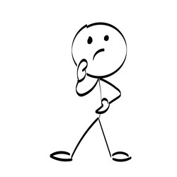 Funny stickman design for print Royalty Free Vector Image