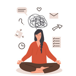 Human head with many thoughts task and ideas Vector Image