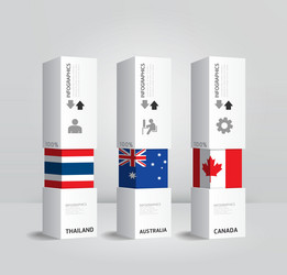 Infographic template modern box design Royalty Free Vector