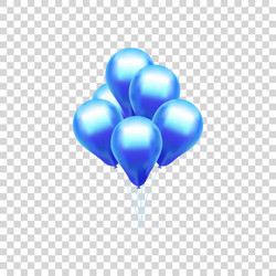 Blue balloons design template with copy space Vector Image