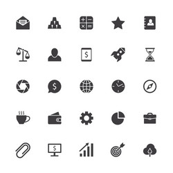 Working day icon set business process collection Vector Image
