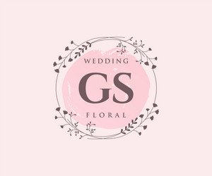 Gs initials letter wedding monogram logos Vector Image