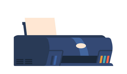 Scanner printer paper cartoon Royalty Free Vector Image