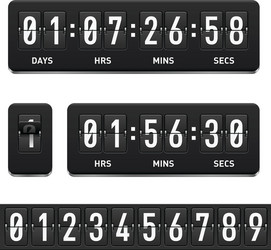 Countdown flip board with scoreboard Royalty Free Vector