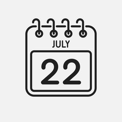 July 22 Calendar Vector Images (over 110)