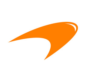 Mclaren brand symbol logo orange and black design Vector Image