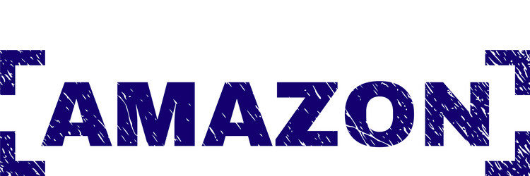 Scratched textured amazon stamp seal Royalty Free Vector