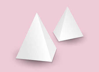 White 3d pyramid - box packaging design Royalty Free Vector