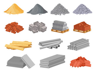 2201 s cartoon construction building materials Vector Image