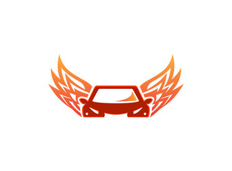 Flying car design wings automobile icon symbol Vector Image
