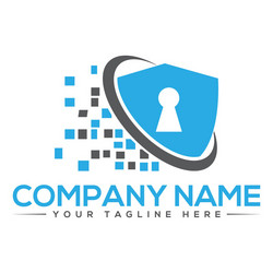 Unique security key logo design Royalty Free Vector Image