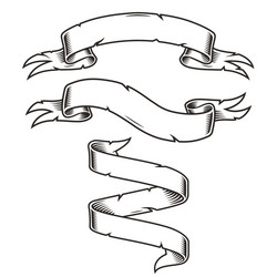 Calligraphy ribbon frame banner Royalty Free Vector Image