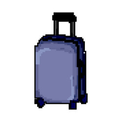 Suitcase luggage bag game pixel art Royalty Free Vector